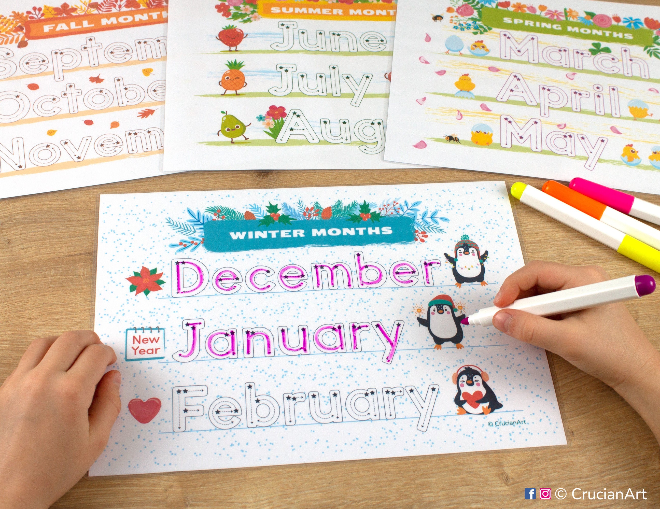 Months of the Year & Circle of Seasons Printable Activities. Homeschool ...