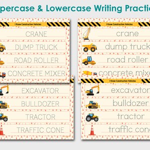 Construction Trucks Alphabet Busy Book. Printable Vehicles Abcs ...