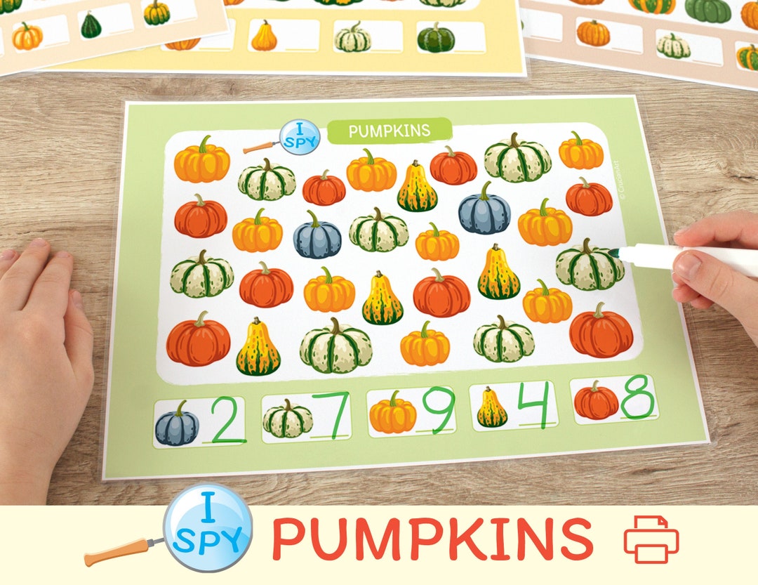I Spy Pumpkins Counting Activity. Fall Printable Count to 10 - Etsy