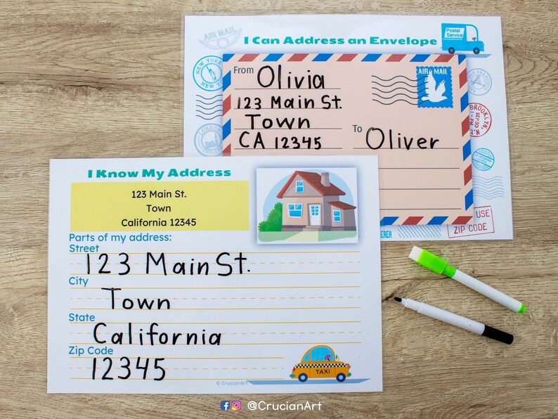 Personalized Phone Number & Address Practice Worksheet. | Etsy