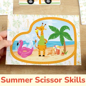 Summer Cutting Practice: Printable Scissor Skills Activities for Fine ...