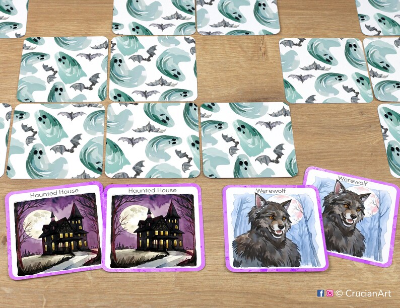 Halloween Memory Game: Printable Toddler Preschool Matching Activity ...