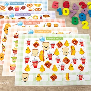 Yummy Food I Spy Counting Activity. Preschool Learning Worksheets ...