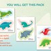 Dinosaur Printable Lacing Cards. Fine Motor Skills Tying Activity for ...