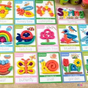 Spring Play Dough Mats. Printable Playdough Kid Activity. Toddler ...
