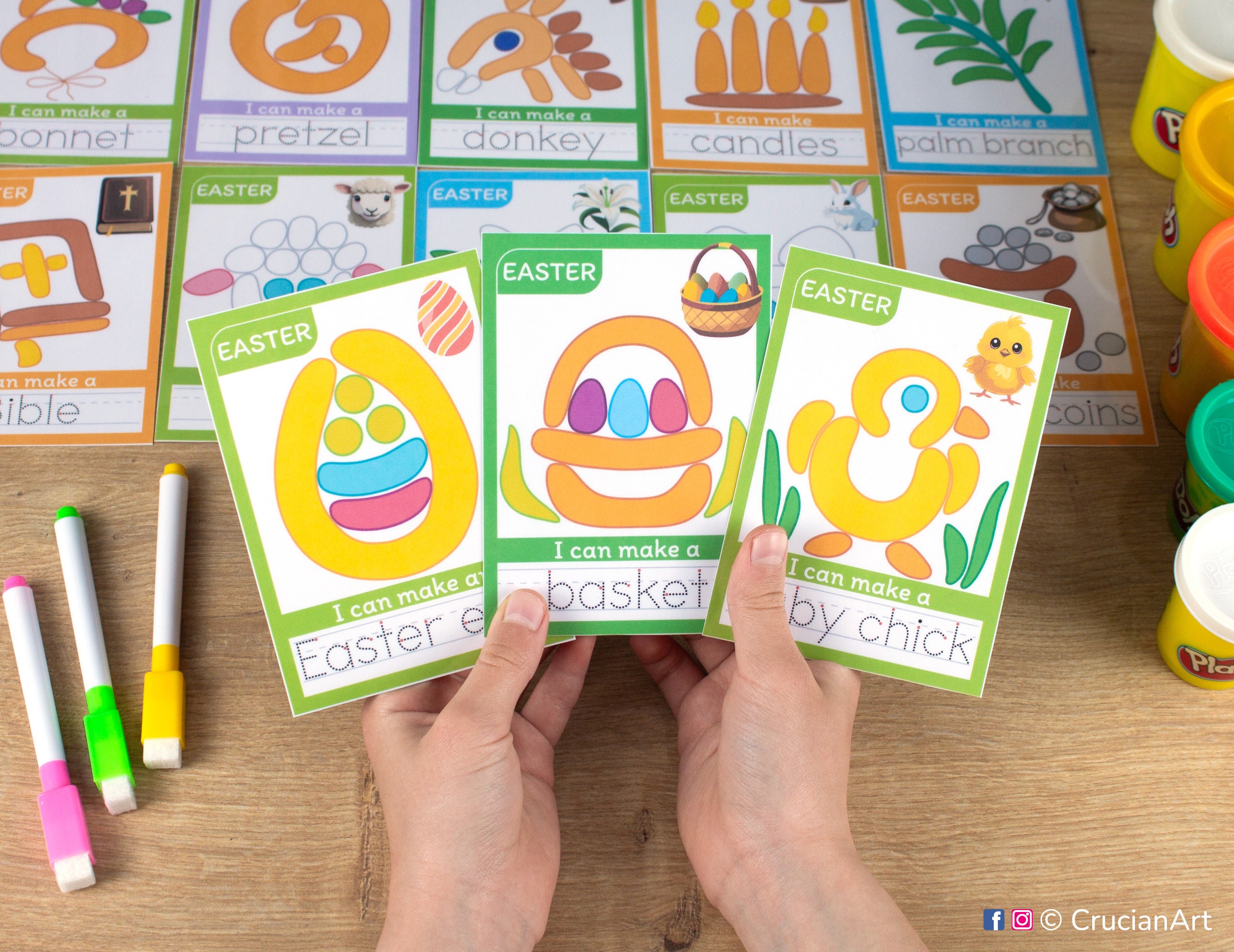 Easter Playdough Mats. Printable Play Dough Activity for Toddlers ...