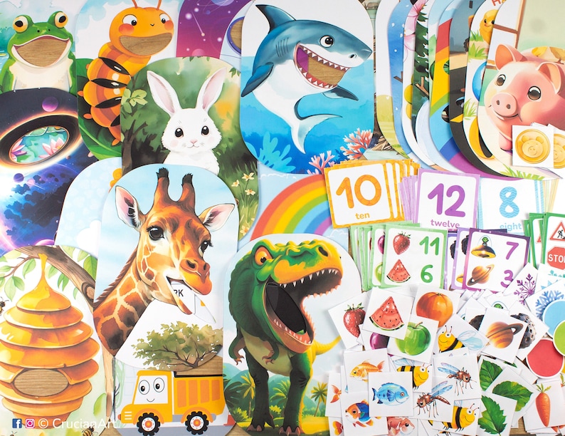 Flisat Insert Growing Bundle: Set of Printable Templates for Sensory ...