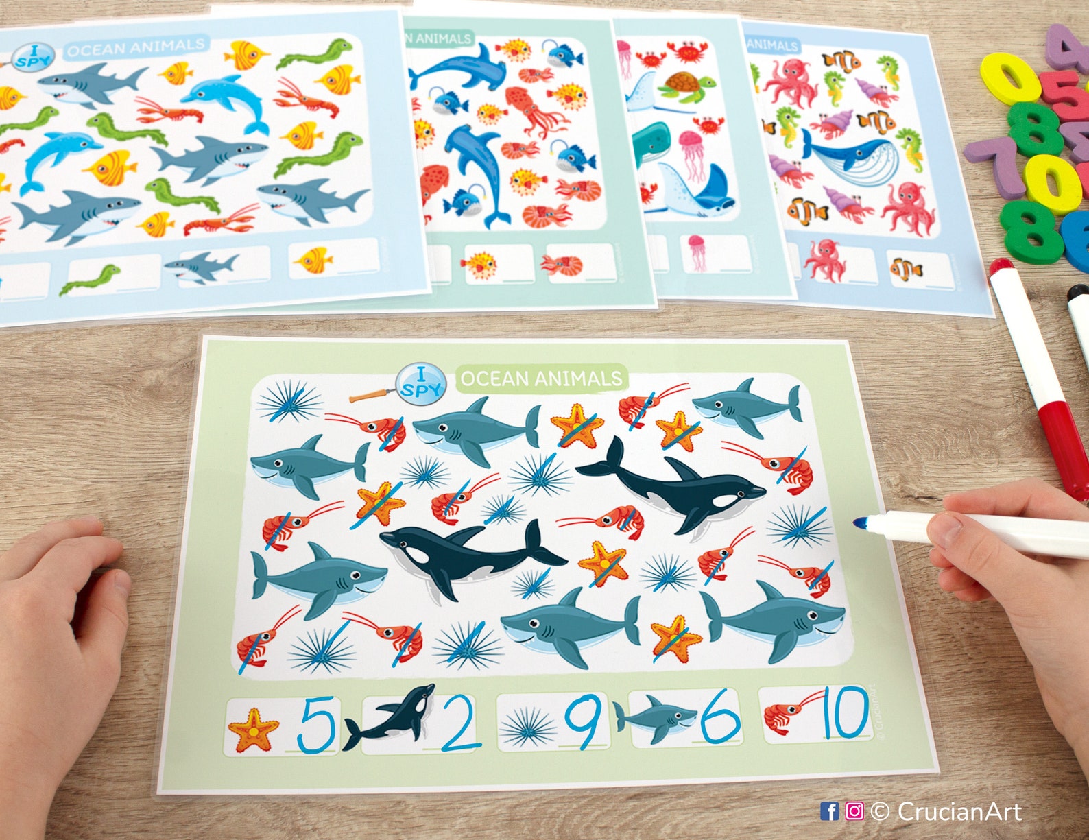 Ocean Animals I Spy Counting Activity. Under the Sea - Etsy