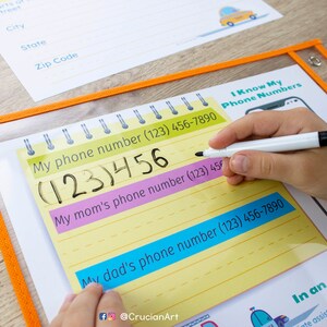 Personalized Phone Number & Address Practice Worksheet. Printable ...