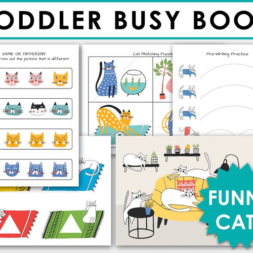 TODDLER BUSY BOOK Printable Learning Binder Folder Quiet - Etsy