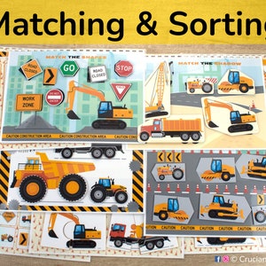 Construction Trucks and Vehicles Busy Book Bundle: Printable Toddler ...