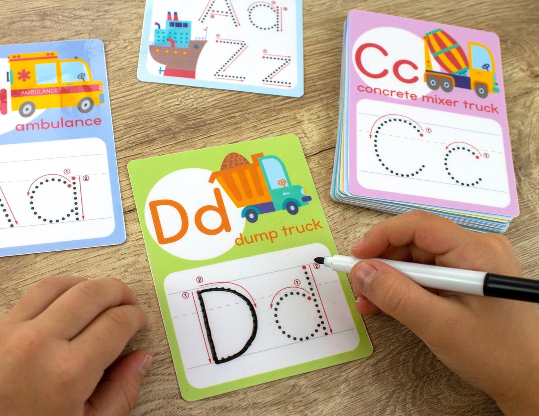 Vehicles Alphabet & Number 1-20 Printable Flash Card. Cars and Trucks ...