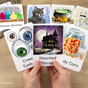 Halloween Flashcards: Halloween Printable Wall Art, Classroom ...