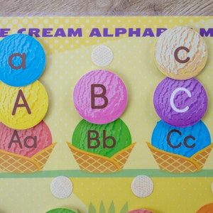 ICE CREAM Alphabet Matching Printable Activity for Toddler and | Etsy