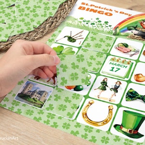 St. Patrick Day Bingo Game: Printable Preschool, Kindergarten, Toddler ...