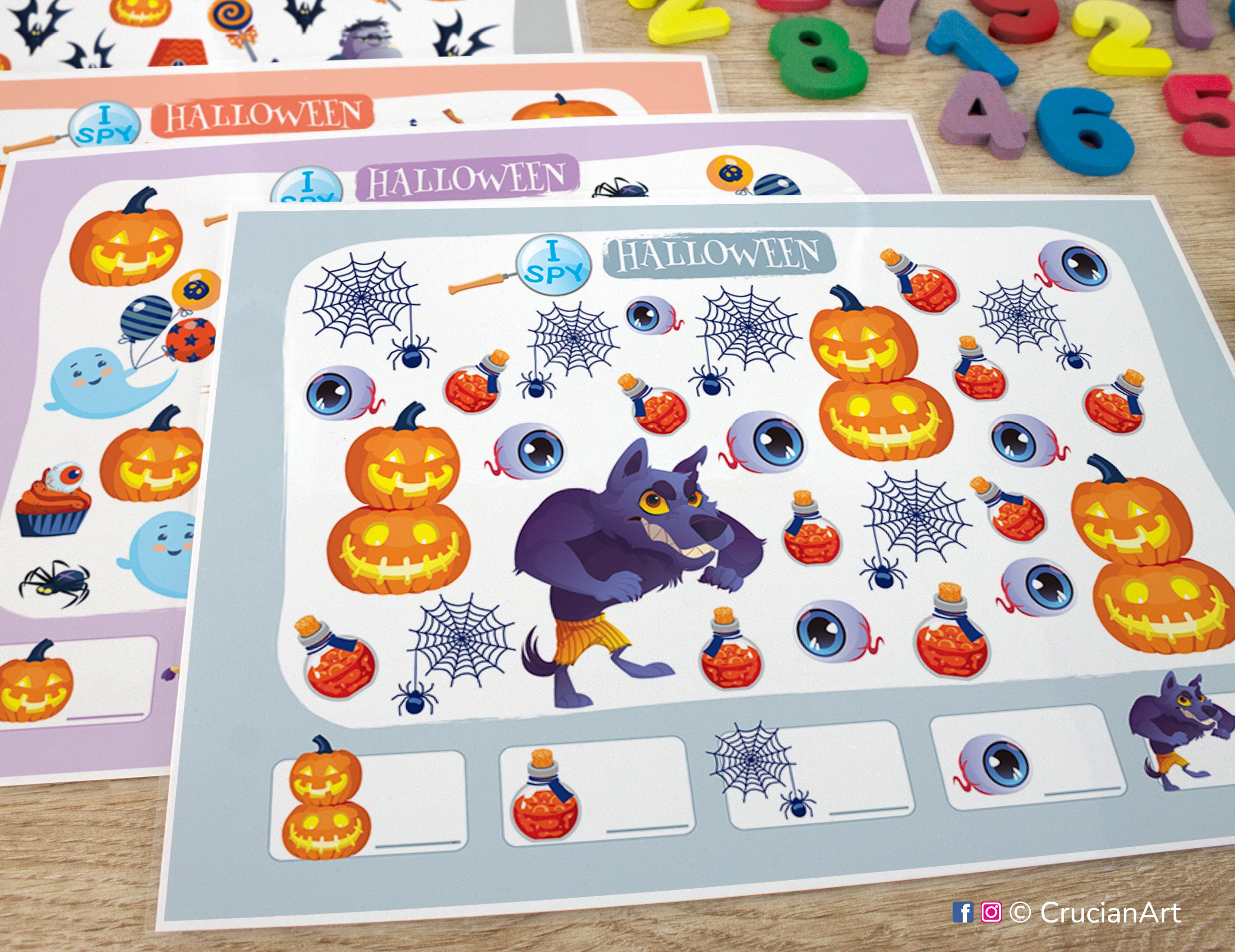 I Spy Halloween Counting Activity. Fall I Spy Activity Sheet. - Etsy