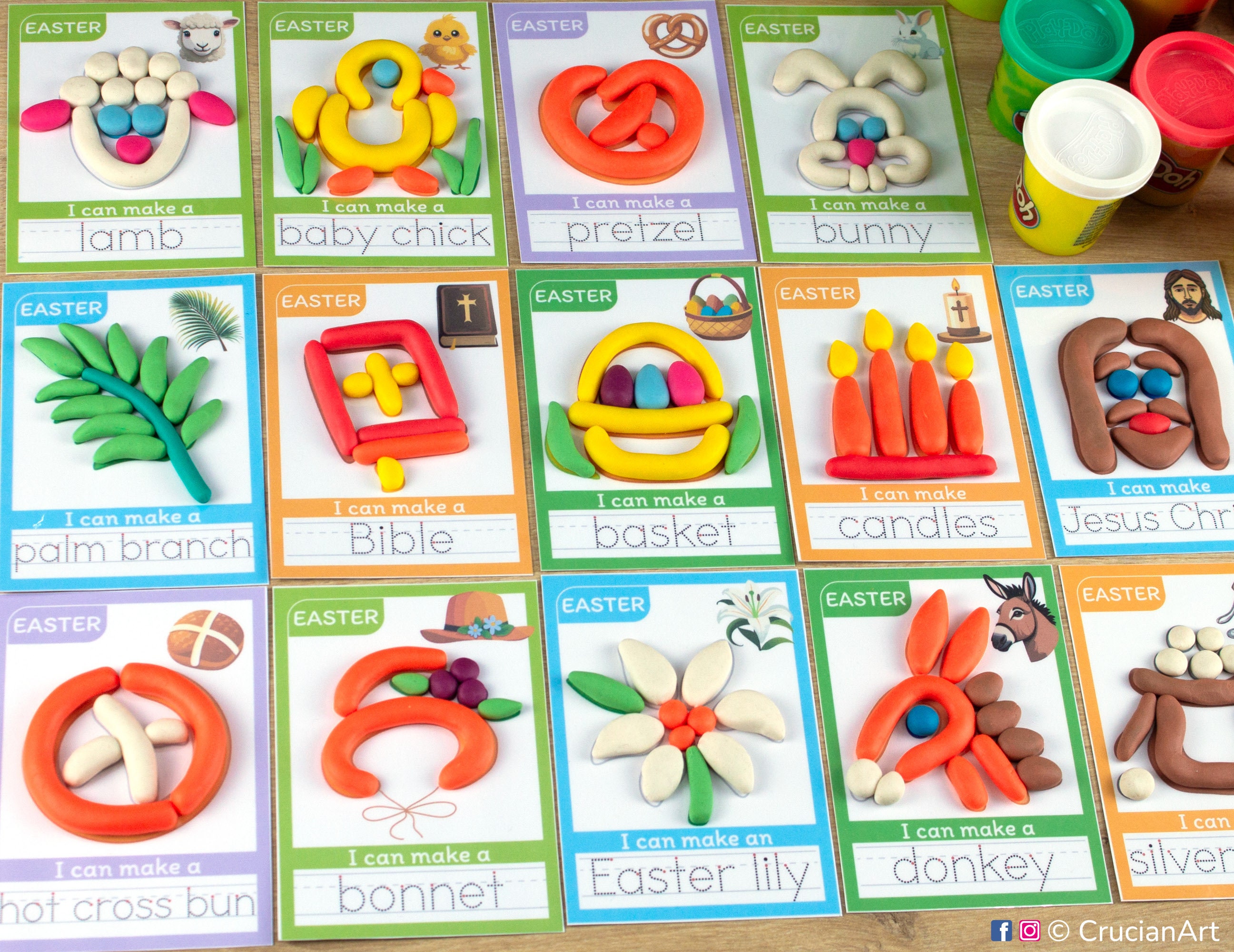 Easter Playdough Mats. Printable Play Dough Activity for Toddlers ...