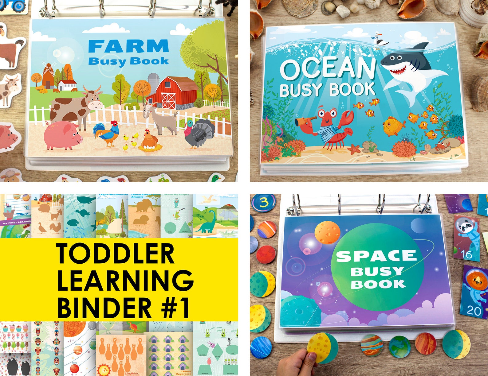 Busy Book Mega Bundle. Toddler & Preschool Learning Binder. - Etsy