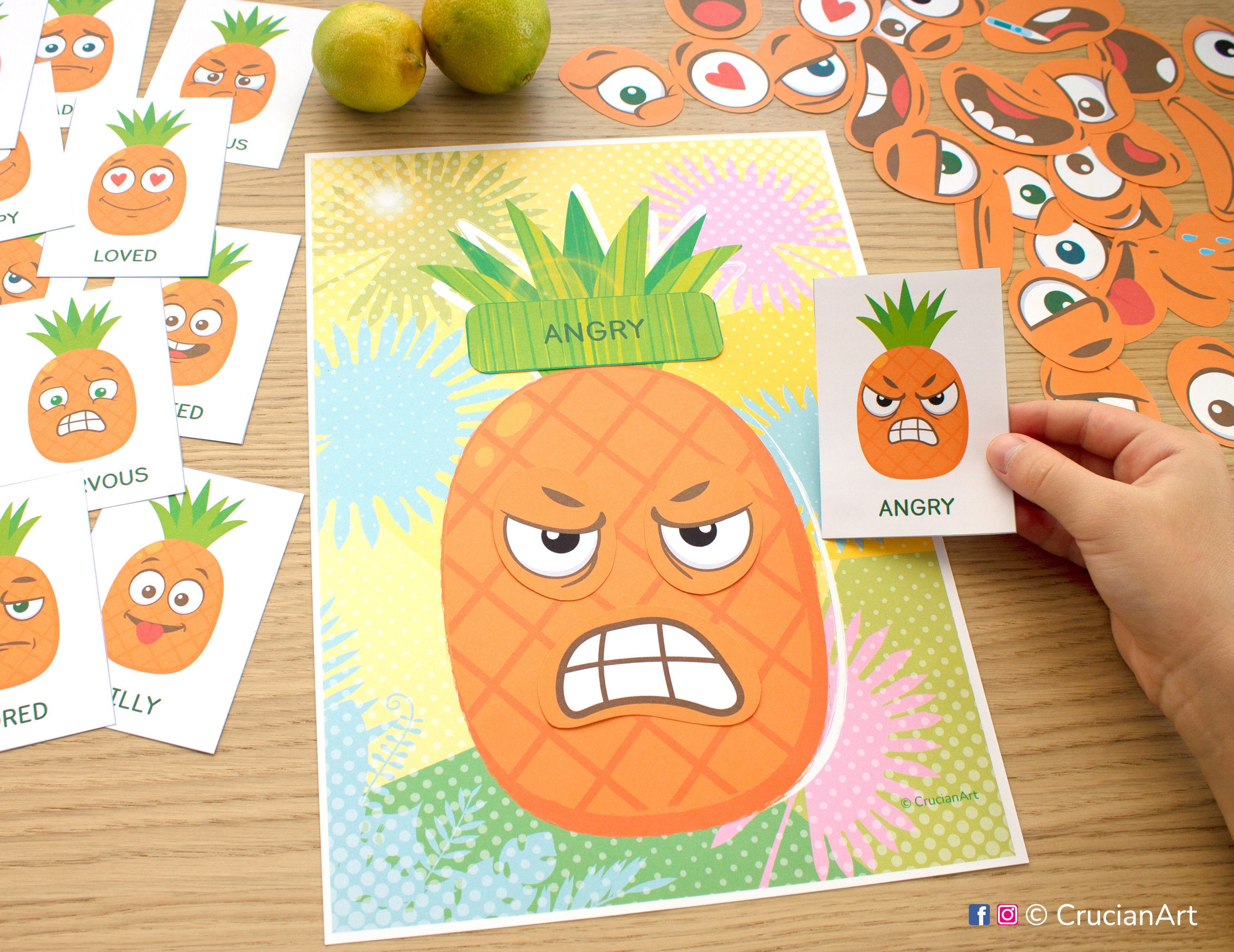 Emotions and Feelings Printable Activity. Pineapple Toddler - Etsy ...
