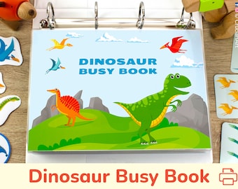 Dinosaur Busy Book Pages for Toddler. Kindergarten Learning Binder ...