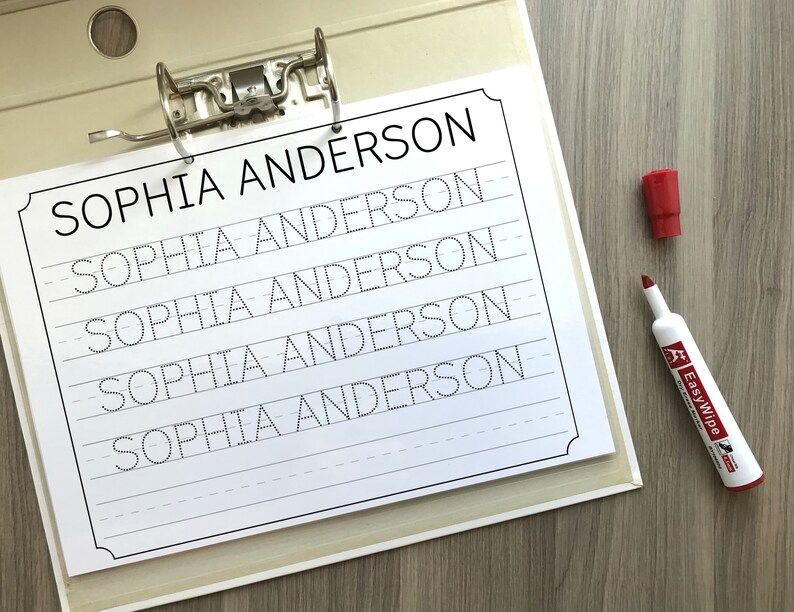 Custom Name Tracing Worksheets. Personalized Name Writing - Etsy