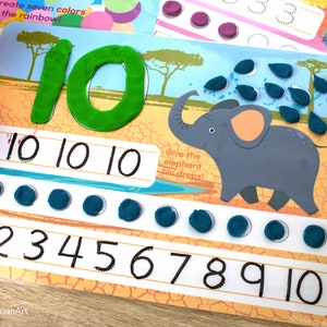 Numbers 1-10 Playdough Mats. Printable Play Dough Activity for Toddler ...