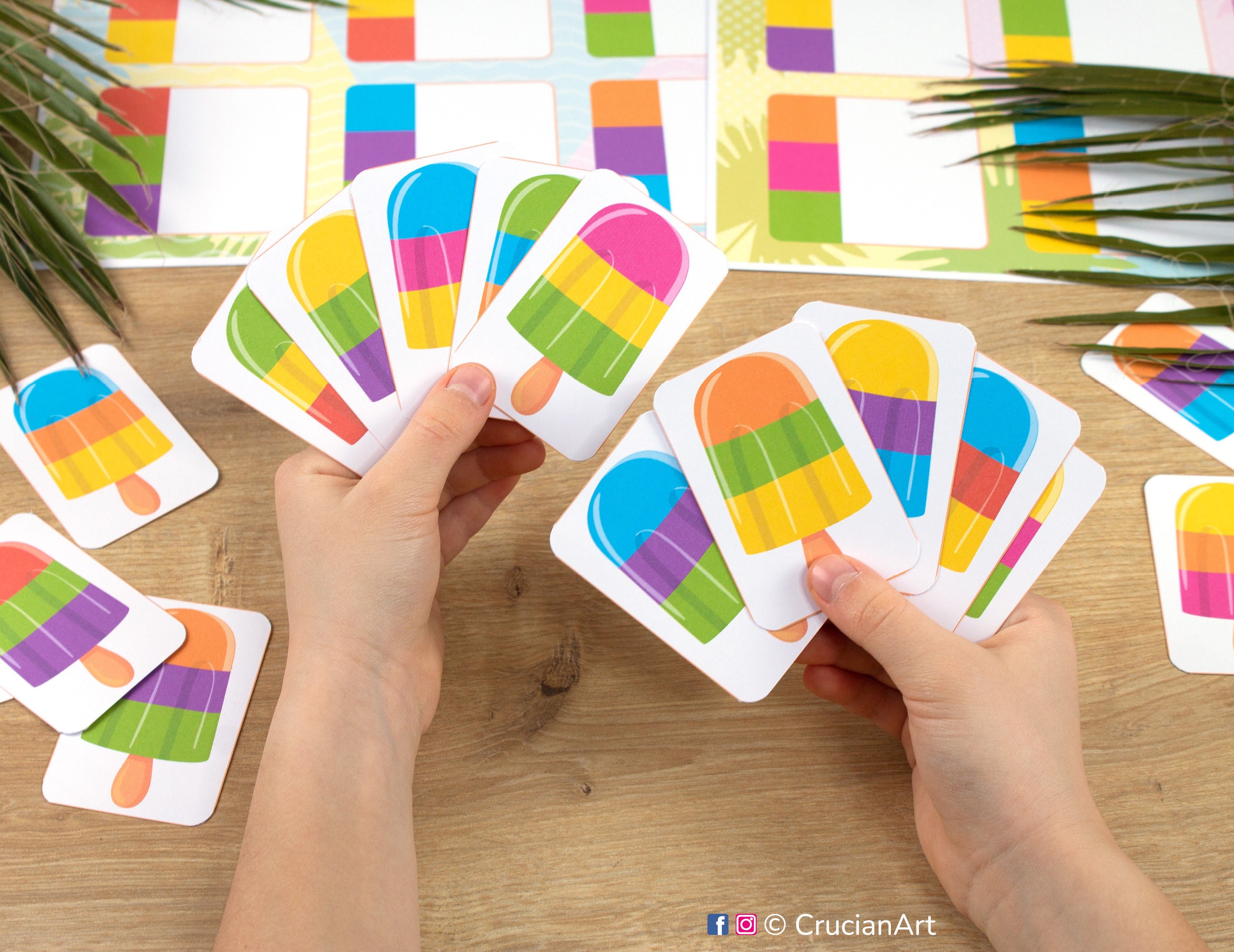 ICE CREAM Color Matching Printable Activity. Popsicle Colors - Etsy