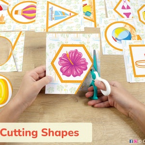 Summer Cutting Practice: Printable Scissor Skills Activities for Fine ...