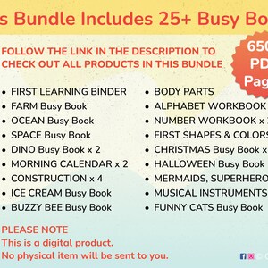 Busy Book Mega Bundle. Toddler & Preschool Learning Binder. Activity ...