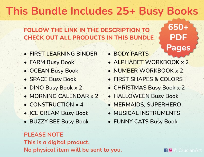 Busy Book Mega Bundle. Toddler & Preschool Learning Binder. Activity ...