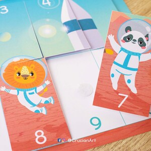 Space Theme Number Puzzle 1 - 20. Printable Preschool Activity Numbers ...