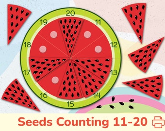 Watermelon Counting Busy Book Activity for Toddler, Preschooler ...