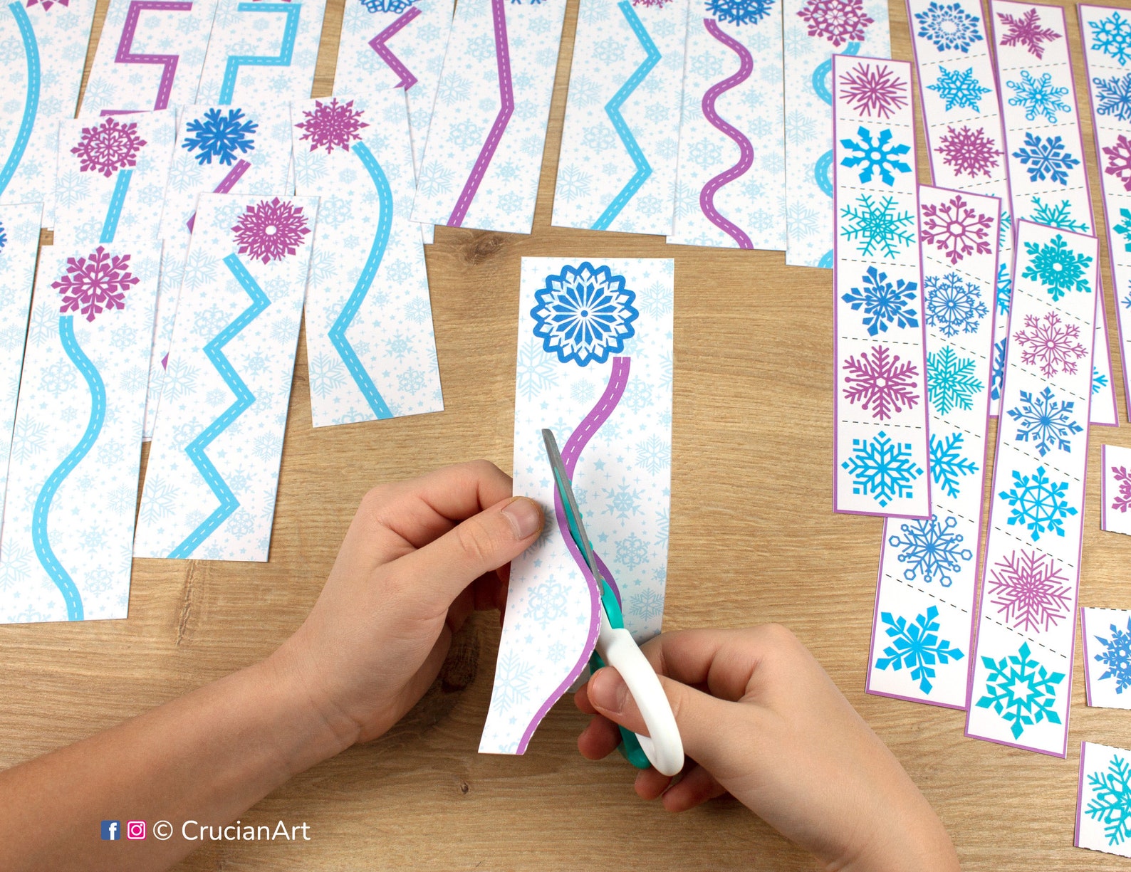 SNOWFLAKES Scissor Strips. Winter Unit Scissor Skills Activity ...