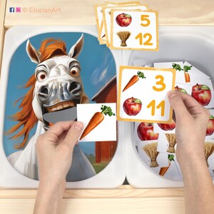 Feed the Horse Flisat Insert: Count up to 12 Printable Activity for ...