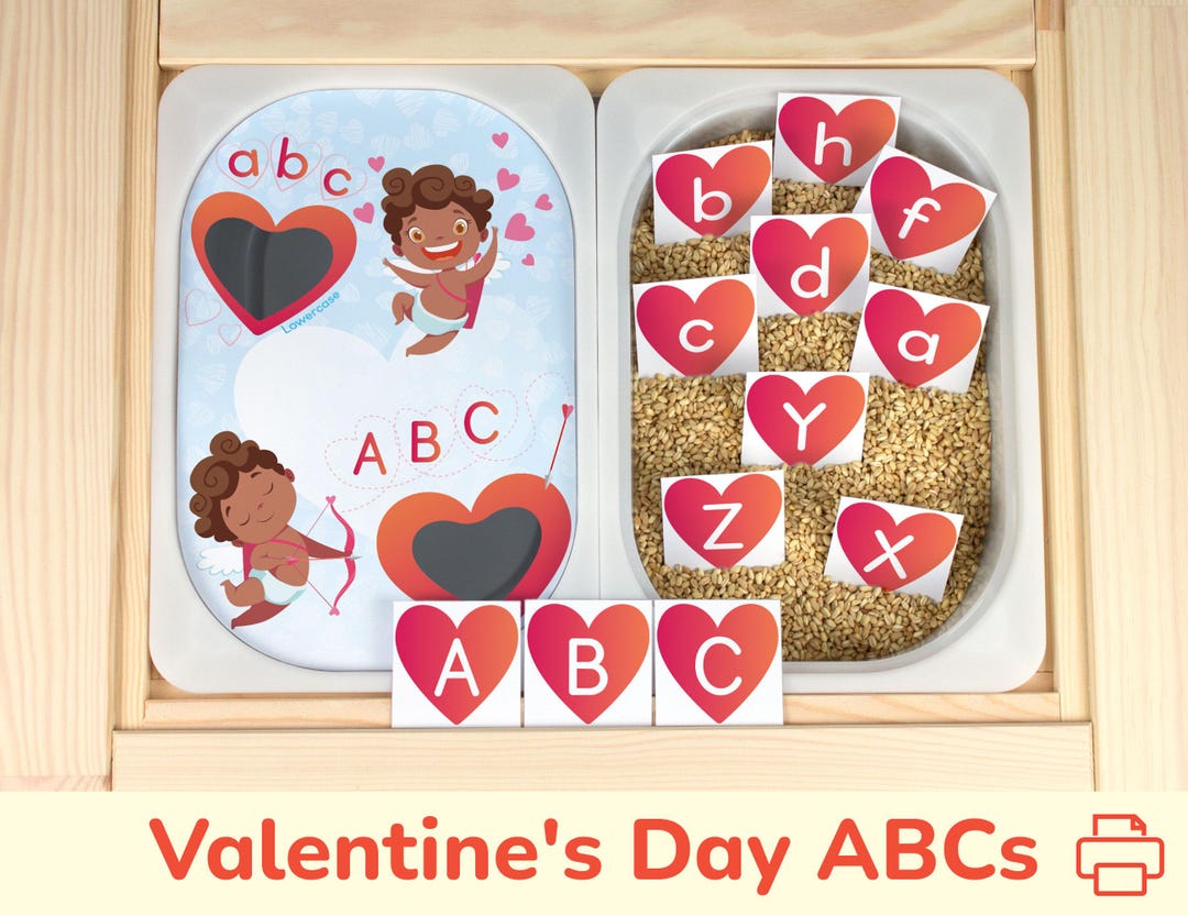Valentine's Day Alphabet Sorting Activity: Letter Formation Printables ...