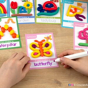 Spring Play Dough Mats. Printable Playdough Kid Activity. Toddler ...