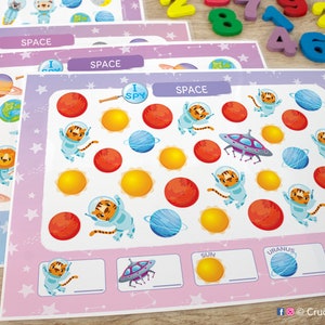 I Spy Space Counting Activity. Solar System Planets Printables Count to ...