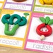 Vegetables Playdough Mats. Printable Toddler Preschool Educational ...