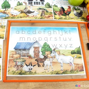 FARM Name Tracing Personalized Worksheets. Farm Animals Custom ...