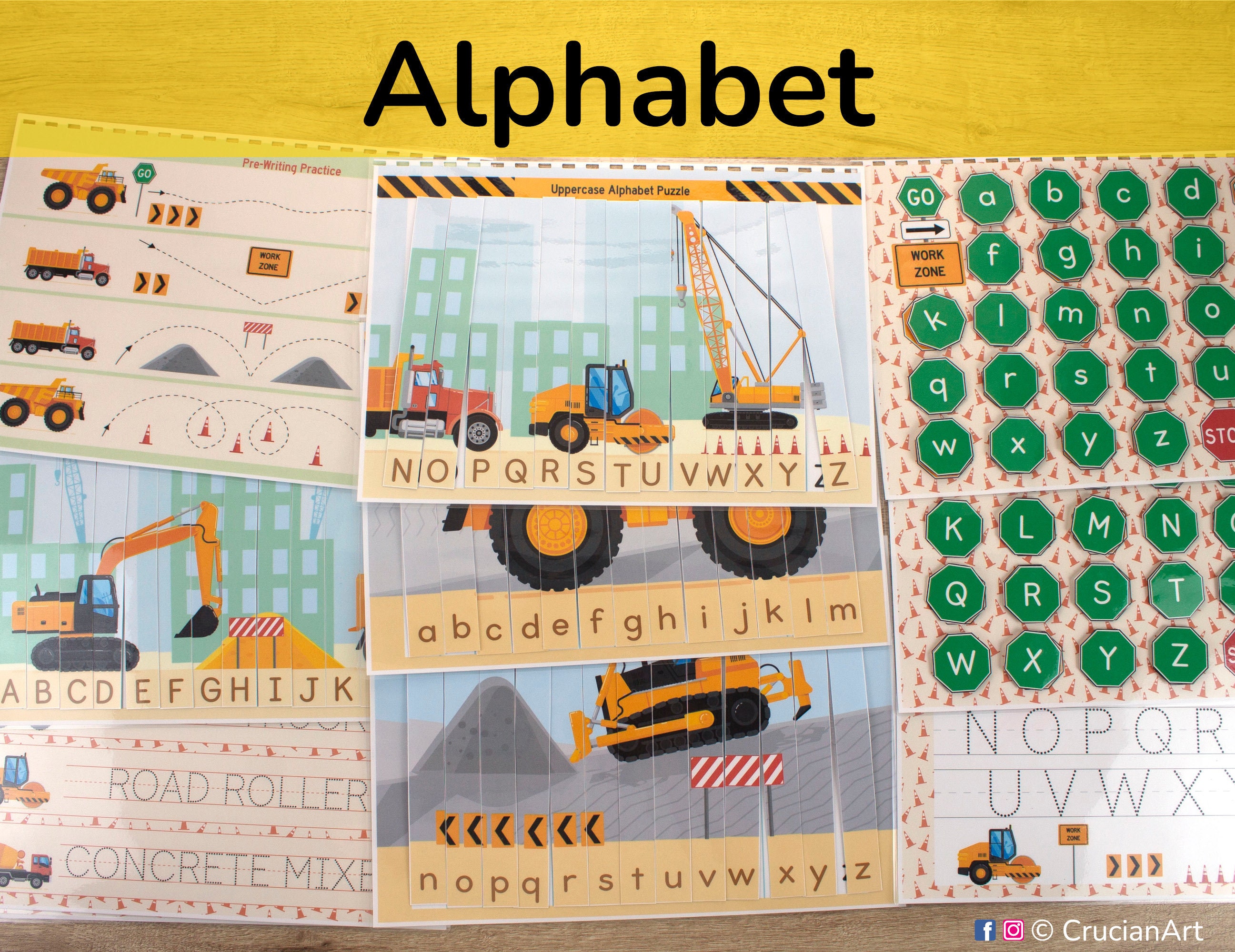 Construction Trucks and Vehicles Busy Book Bundle: Printable Toddler ...