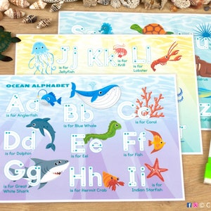Ocean Alphabet Tracing Activity. Printable Uppercase and Lowercase Sea ...