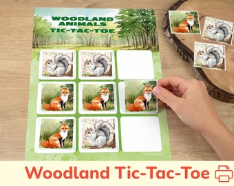 Woodland Animals Tic-tac-toe Game: Preschool, Kindergarten Printable ...