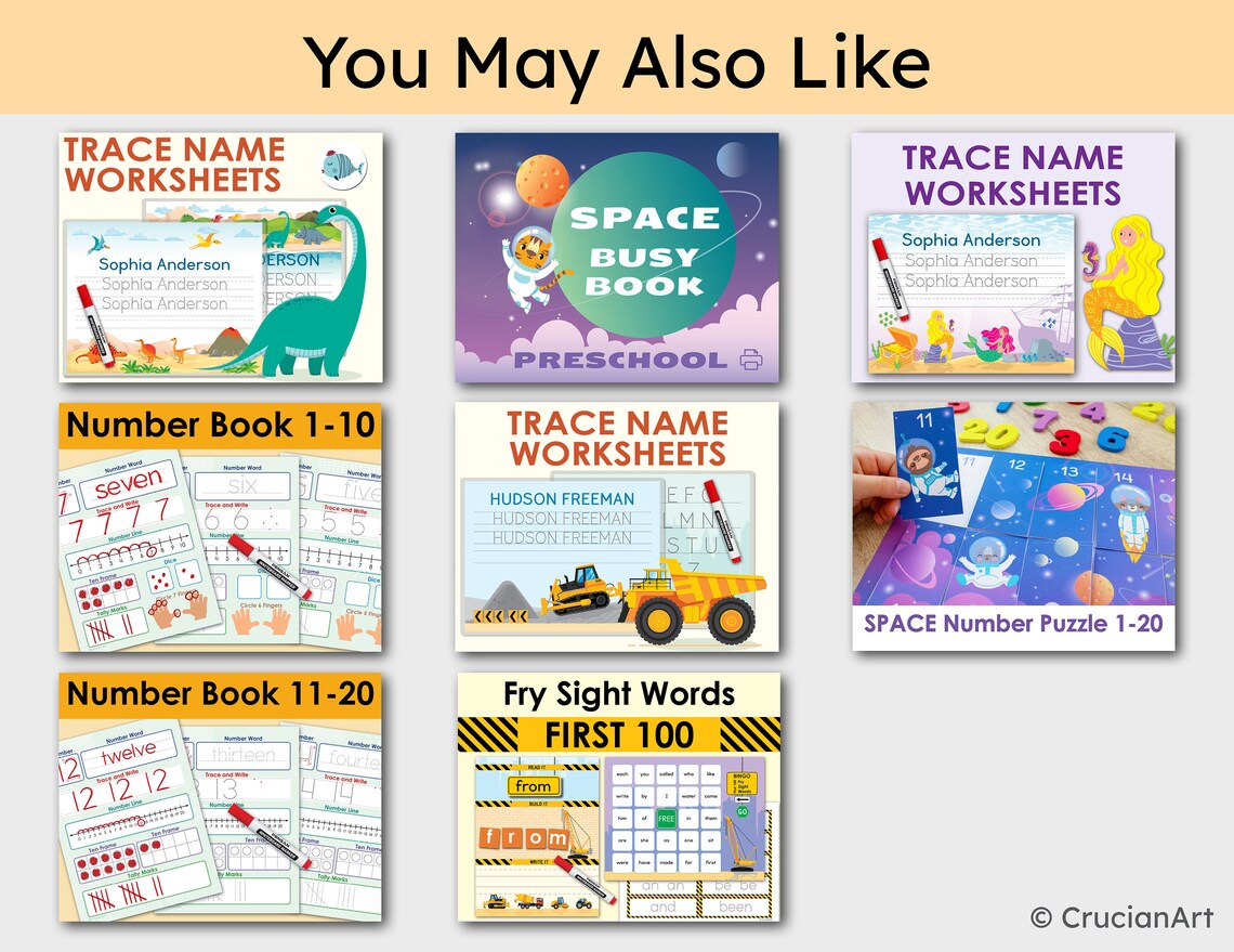 SPACE Custom Name Tracing Worksheet. Printable Personalize - Etsy