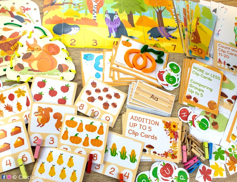 Fall Unit Printable. Autumn Preschool Pre-k Learning - Etsy