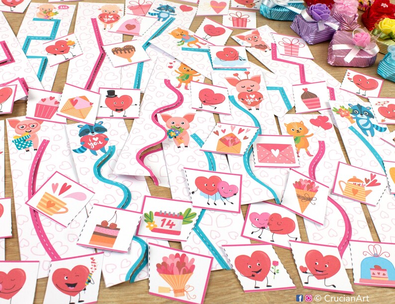 Valentine's Day Scissor Strips. Cutting Skills Activity. Preschool ...