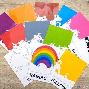 Color Printable Flashcards. Colors 3 Part Flash Card. Toddler ...