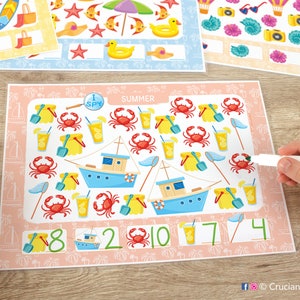 Summer I Spy Counting Activity. Preschool Count to 10 Worksheets ...