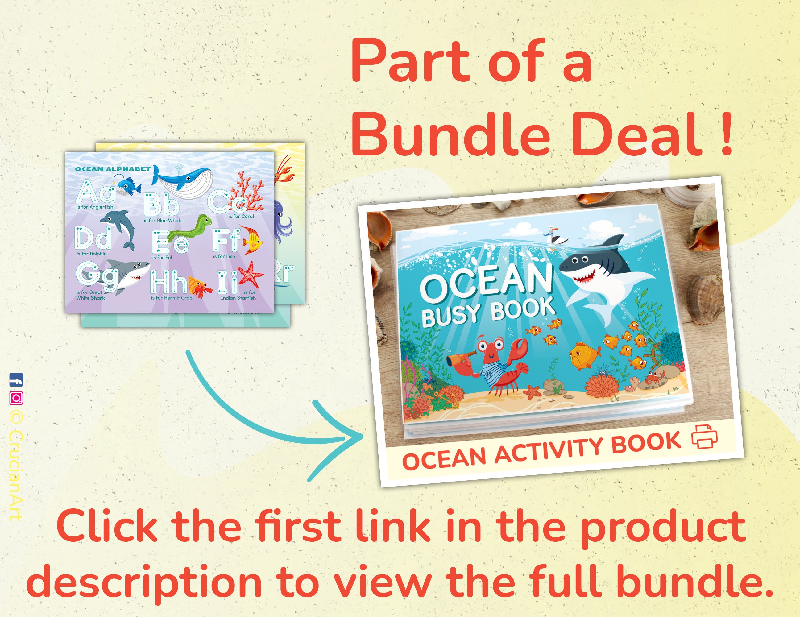 Ocean Alphabet Tracing Activity. Printable Uppercase and Lowercase Sea ...