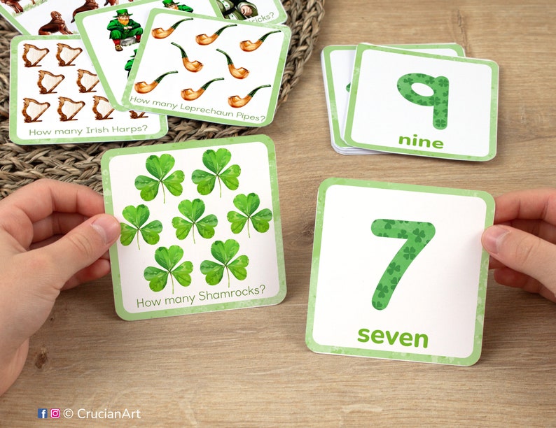 Saint Patrick's Day Counting Activity: Printable Matching Cards ...