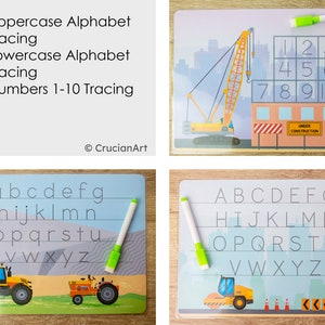 Construction Trucks Custom Name Tracing Worksheet. Personalized Writing ...